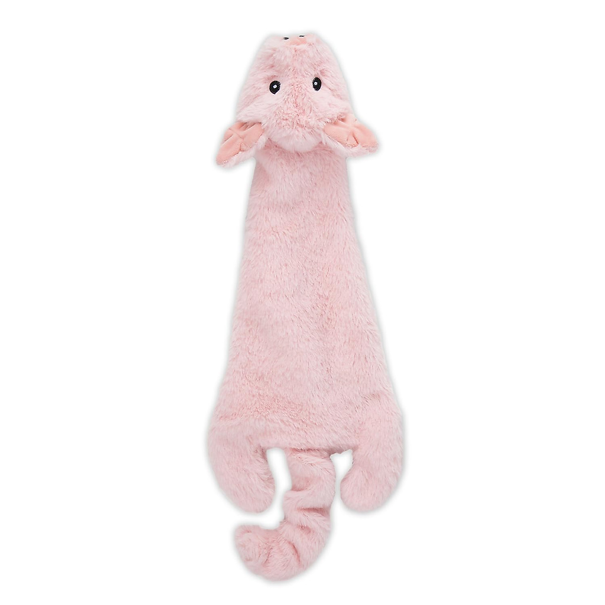 Best Pet Supplies 2-in-1 Stuffless Squeaky Dog Toys with Soft, Durable Fabric for Small, Medium, and Large Pets, No Stuffing for Indoor Play, Holds a Plastic Bottle - Pig, Medium