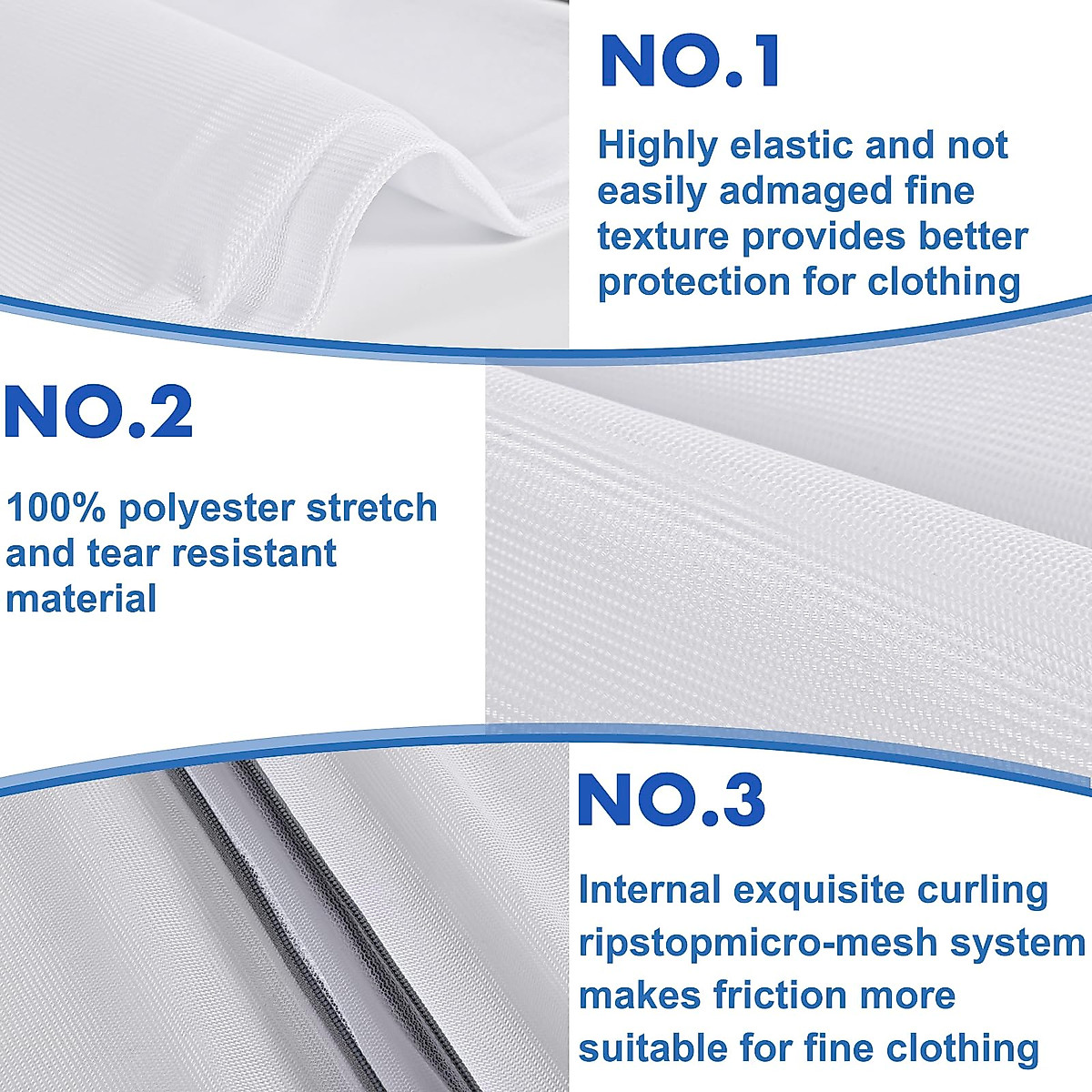 2Pcs Laundry Bags, Durable Small Fine Mesh Laundry Bags, Lingerie Bags for Washing Delicates (1Large 1Medium) Make Your Life Better