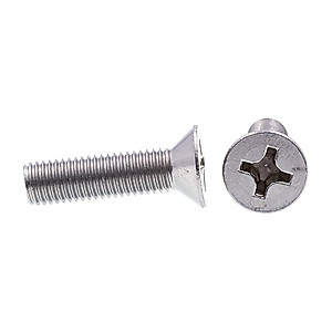 Prime-Line 9001717, Flat Head, Phillips Drive, 1/4 in-28 X 1 in Machine screws, 1/4 in, Stainless steel