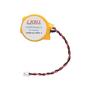LJCELL CMOS Battery for Dell Latitude E5440 E5450 E6440 E6420 E7440 E7240,CMOS battery for Dell AlienWare M11x R1 R2 Area-51 M9700 M9750 laptop BIOS RTC CR2032 Battery with 2 Wire Cable and connector.