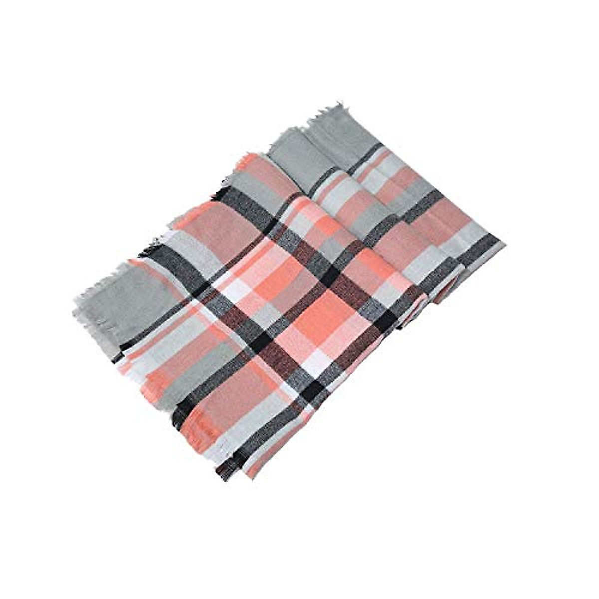 EasySmile Womens Buffalo Plaid Blanket Scarf Long Shawls Warp Fashion Tartan Knit Winter Warm Cashmere Lattice Scarves