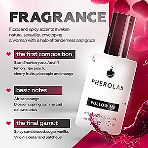 PHEROLAB FollowMe Pheromone Cologne for Women [Oxytocin] Premium Pheromone Infused Oil Cologne - Women's Perfume to Attract Men
