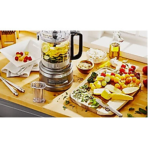 KitchenAid KFP0920QCU 9 Cup 3 Disks 2 Blades & Spatula Food Processor, Contour Silver
