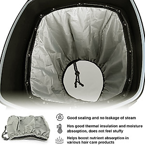 Hair Steamer Use with Shampoo Bowl Hair Wash Reclining Chair Micro Mist Hair Steamer Mister Hooded Hair Care Professional (Gray Water Proof)