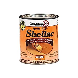 Rust-Oleum Zinsser 704H Bulls Eye Shellac, Quart, Amber