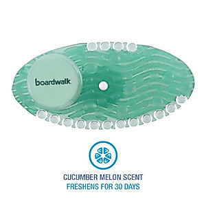Boardwalk BWKCURVECMECT Solid Curve Air Freshener - Cucumber Melon Fragrance, Green (10/Box, 6 Boxes/Carton)