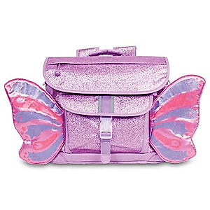 Bixbee Kids Backpack, Water Resistant Backpack for Girls & Boys with Pockets, Durable Zippers & Easy Carry Design - Perfect Size Children's Bookbag for School and Travel in Sparkalicious Purple