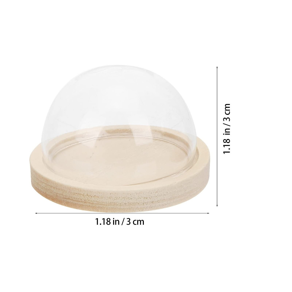 ULTECHNOVO 2pcs Glass Dome Glass Cloche Clear Display Case Cloche Dome Small Display Case Display Cases for Collectibles Glass Case for Display Figures House Decorations for Home Match Cloche