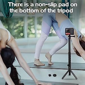 O'woda Invisible Selfie Stick for Insta360 X4, Extendable Portable Monopod Bullet Time Rotatable Handle Kit with Mini Camera Tripod for Insta360 X4, X3, ONE X2, ONE X, ONE RS