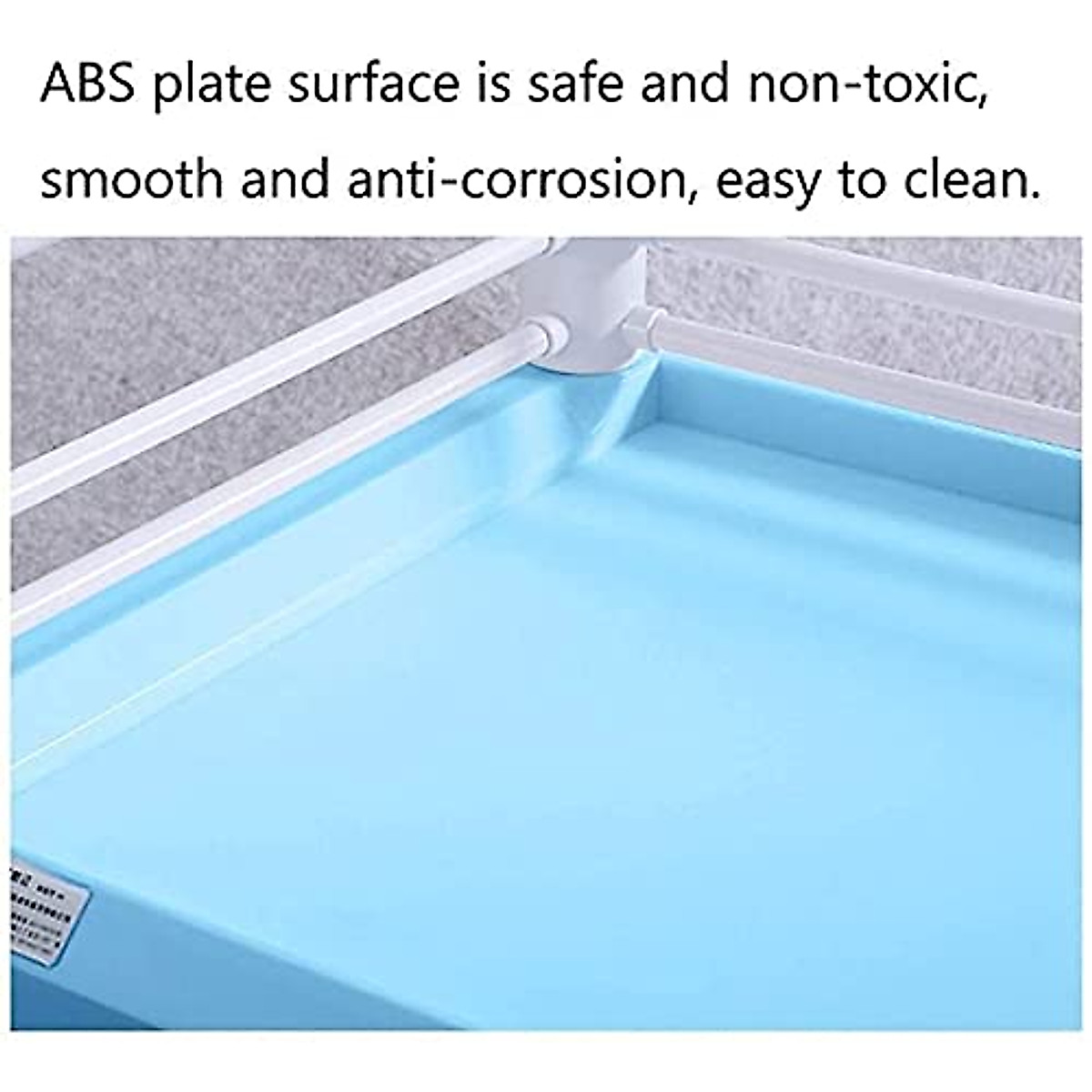 3 Tier Hospital Medical Utility Cart on Wheel, Blue Abs Beauty Salon Equipment Rolling Trolley with Dirt Bucket Drawers, 100-150Kg Load 54×3