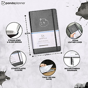 Black Daily Planner 2023 by Panda Planner - Organizer Planner for Goals, Gratitude & Focus - Weekly & Monthly Agenda Sections - Undated 90 Day Planner