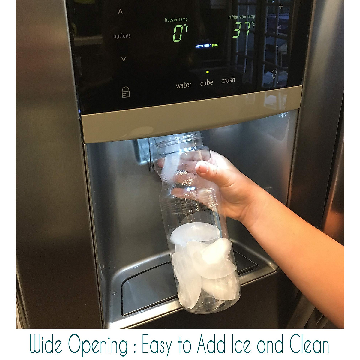 Rolling Sands 24 Ounce BPA-Free Green/Green Plastic Water Bottles, Set of 10, Made in USA