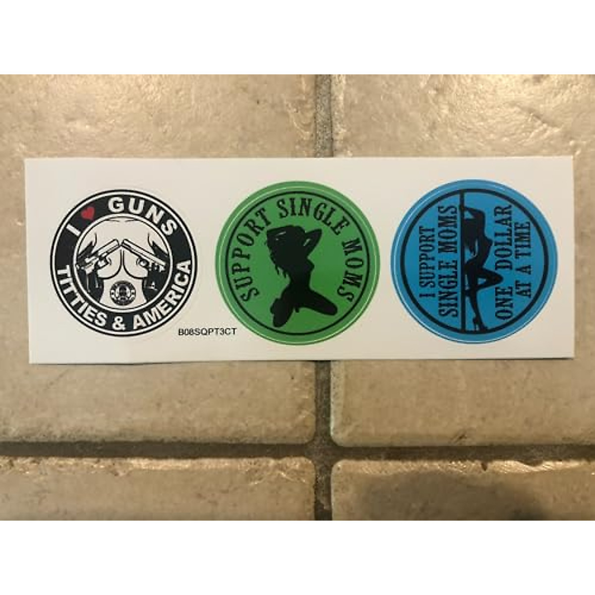 3 pcs Set I Support Single Moms - Funny Hard Hat Stickers Decals Welder, Pipefitter, Construction Helmet, Union Hardhat, Mechanic, Tool Box Stickers