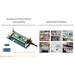 waveshare 2.9inch E-Paper E-Ink Display Module for Raspberry Pi Pico 296×128 Pixels Black/White Partial Refresh Support with SPI Interface
