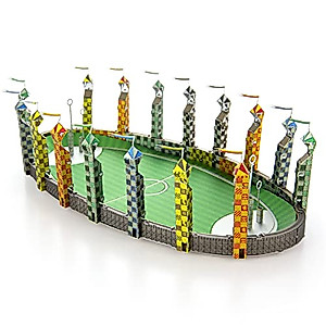 Fascinations Metal Earth Harry Potter Quidditch Pitch 3D Metal Model Kit Bundle with Tweezers