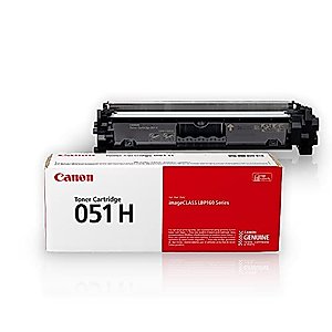 Canon Genuine Toner Cartridge 051 Black, High Capacity (2169C001), 1-Pack, for Canon imageCLASS MF264dw, MF267dw, MF269dw, LBP162dw Laser Printers
