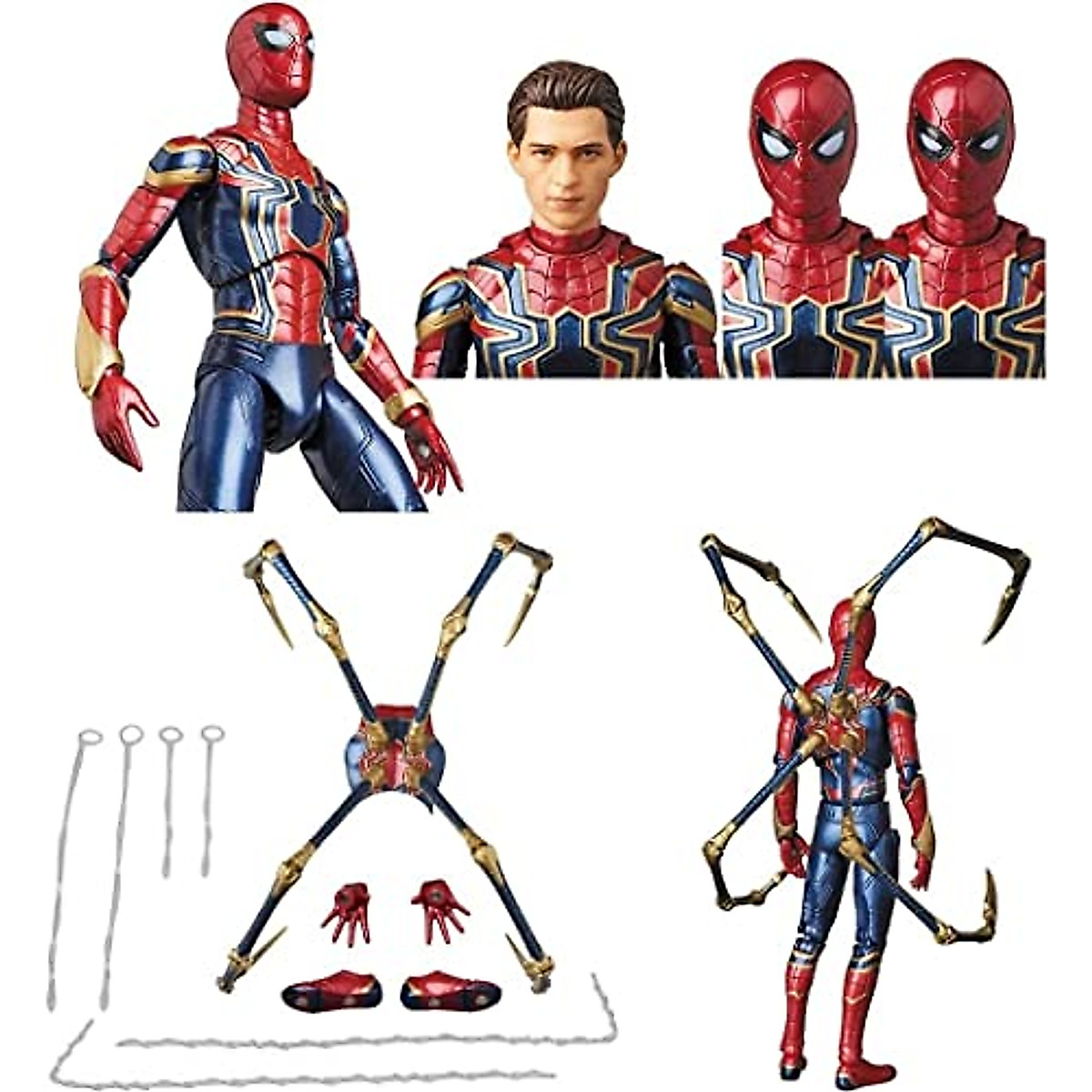 6-inch Spiderman Action Figures，Spiderman Toy，No Way Home Marvel Iron Spider Spiderman All Joints Movable Collectible Best Gift for Kids PVC Action Figures Assembling Toys
