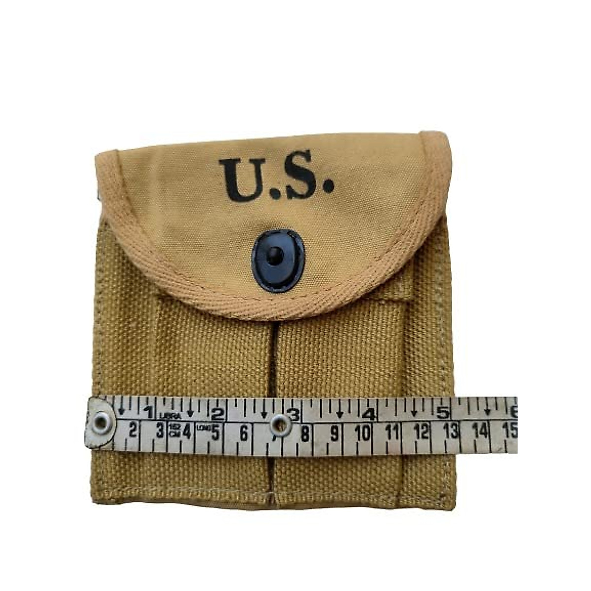 U.S WWII M1 Carbine Buttstock Ammo Ammunition Cartridge Magazine Pouch WW2 (Khaki)