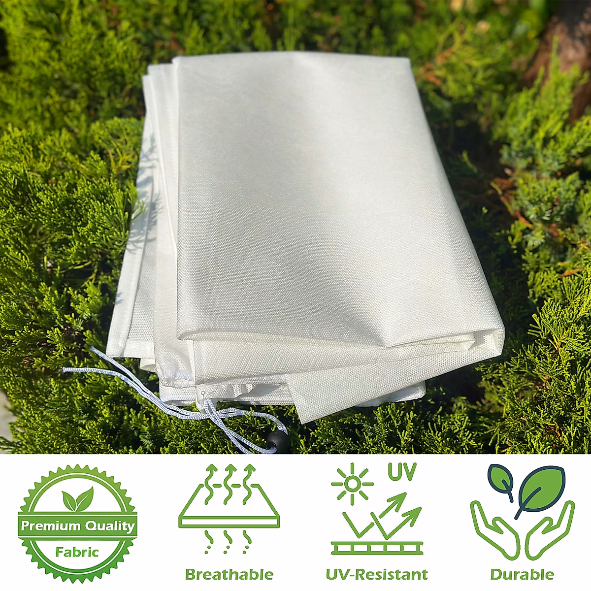 6 Pack Plant Covers Frost Protection Bag Winter Drawstring Plant Covers Winter Reusable Plants Jacket for Fruit Tree Shrub Potted Plants (24" x 31.5")