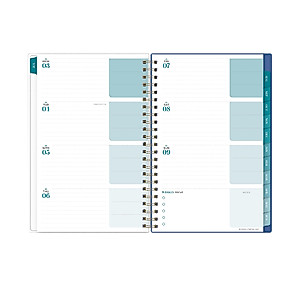 2023-2024 Blue Sky™ Inkwell Press Whirlwind Frosted Polypropylene Horizontal Weekly/Monthly Flex Academic Planning Calendar, 5" x 8", July 2023 to June 2024, 144271