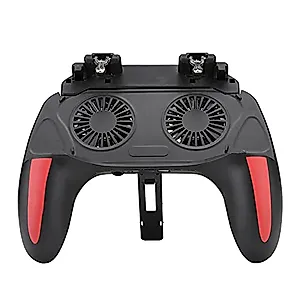 Smartphone Gamepad, Ergonomic Handlle Gamepad for Smartphone Fast Heat Dissipation Dual Cooling Fans for 4.7-6.5inch Phones
