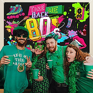 5x3ft 80s 90s Party Decorations, 80s Theme Party Backdrop for Photography Graffiti Wall Decor, Back to The 80s Retro Hanging Background for Birthday Party (80s)