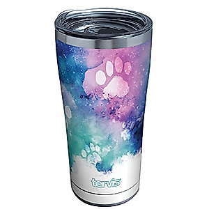 Tervis Paw Prints Triple Walled Insulated Tumbler Travel Cup Keeps Drinks Cold & Hot, 20oz Legacy, Stainless Steel