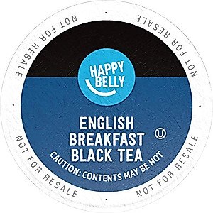 Amazon Brand - Happy Belly Tea Pods, English Breakfast, 24 Count, Compatible with 2.0 K-Cup Brewers