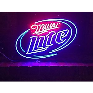 Queen Sense 32"x24" Millers Lite Neon Sign Light Man Cave Bar Pub Beer Handcrafted Home Wall Decor Lamp KA34