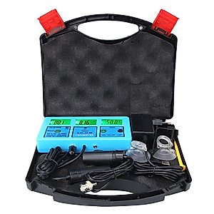 Digital Multiparameter 5 in 1 Temperature Meter Water Quality Tester Temp EC CF with LCD Display for Food Processing and Aquarium(US Plug 110V)