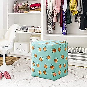 Ewbzo Clothes Storage Bag, Double Zipper Sturdy Wardrobe Sorting Comforter Sorting Storage Bag Household Folding Large Capacity Moving Packaging Bag