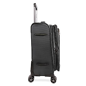 Brookstone Luggage Harbor Spinner Suitcase, Dark Charcoal, Carry-On