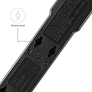 KMC 6-Outlet Surge Protector Power Strip 10-Pack, 735 Joules, Overload Protection, 2-Foot Cord