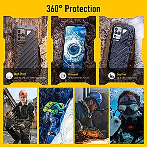Ulefone Power Armor 18T 5G Rugged Smartphone with Thermal Imaging Camera, 108MP Main Rear Camera + 32MP Front Camera, 9600mAh Big Battery, 17GB+256GB Android 12, 6.58" FHD+ Screen Rugged Phone