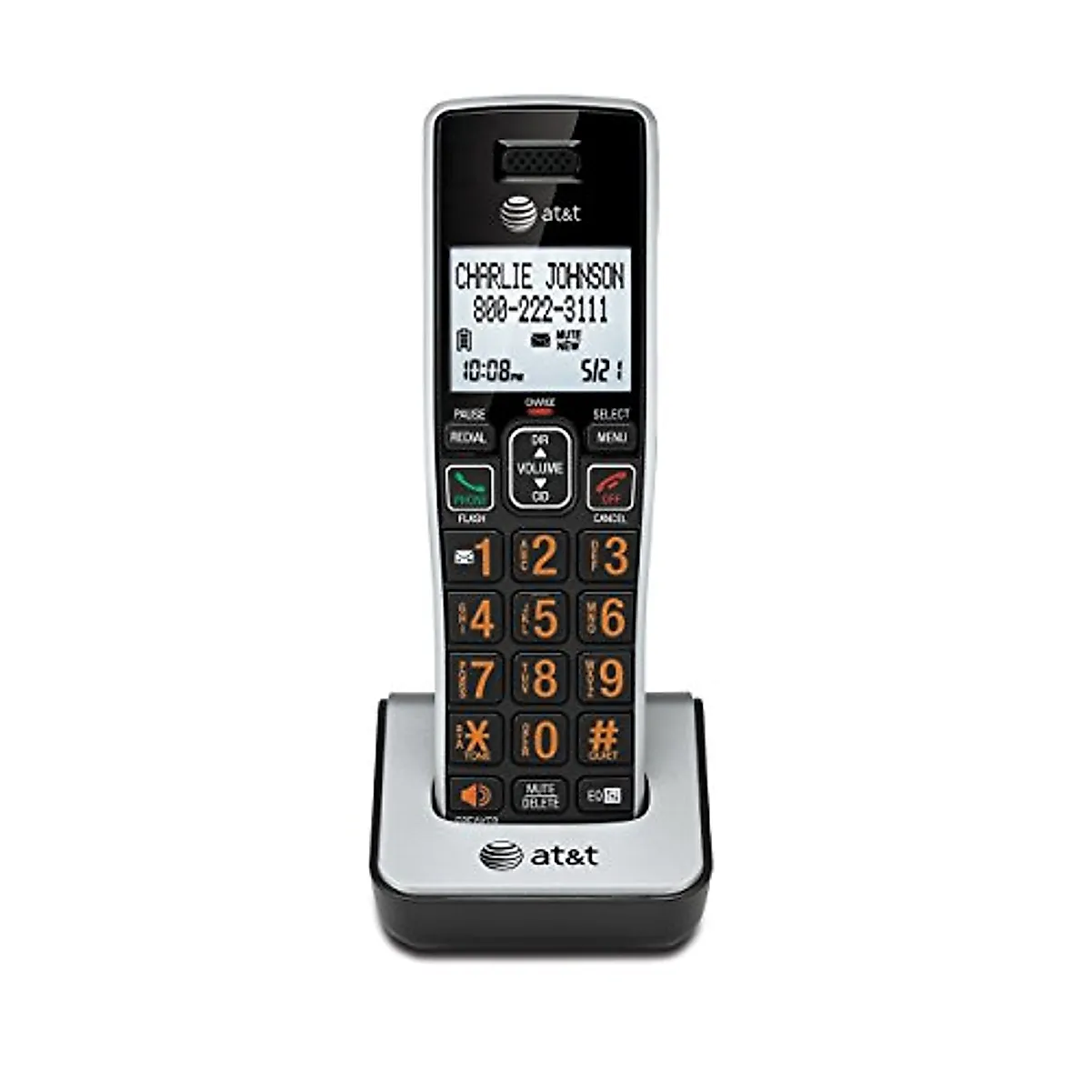 ATT CL82213 DECT 6.0 Expandable Cordless Phone System with Digital Answering Machine, Silver