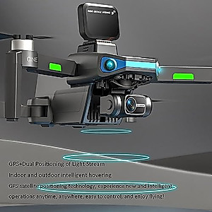 RKSTD RC Drone With High-definition Camera, Foldable RC Quadcopter Suitable For Beginners, Brushless Motor, Automatic Hovering, Voice Control, APP Control, Altitude Hold, GPS One-key Return