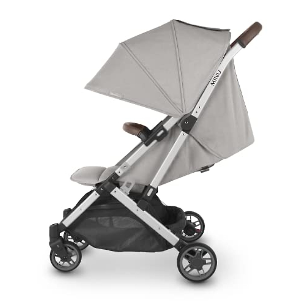 MINU V2 Stroller-Stella (Grey mélange/Silver/Chestnut Leather)+ Adapter for MESA