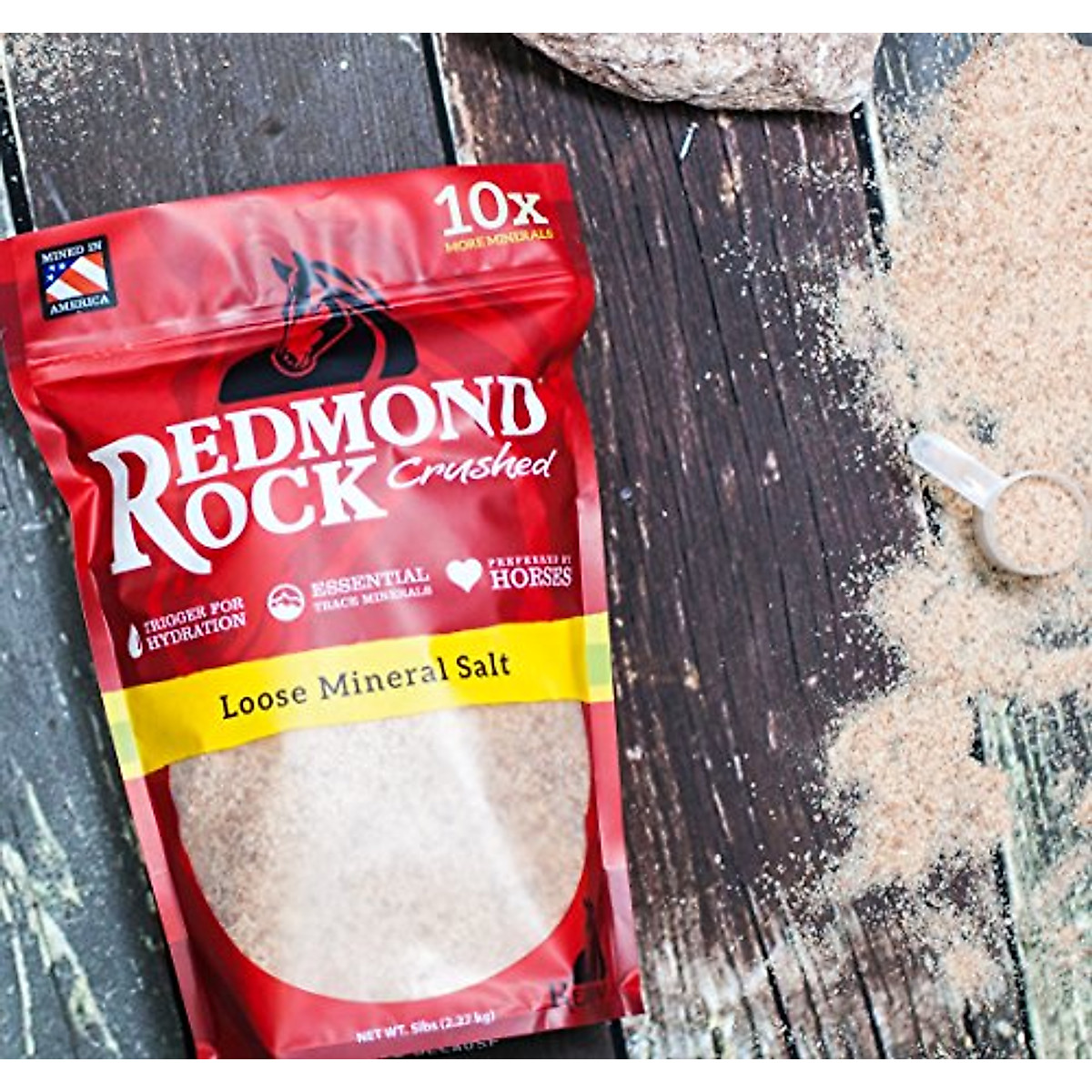 REDMOND Rock Crushed Loose Mineral Salt Electrolyte Supplement for Horses (5 LBS)