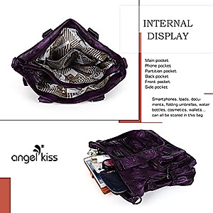 Angel Kiss Purses and Handbag for Women Soft PU Leather Shoulder Handbag Women Tote Satchel Bags Top Handle Satchel