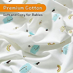 POSENPRO 2 Pack Cotton Pack N Play Sheets, Mini Portable Crib Sheets Set Fitted for Pack N Play Mattress Pad and Mini Cribs - Dinosaurs, Rainbows, Clouds & Monsters