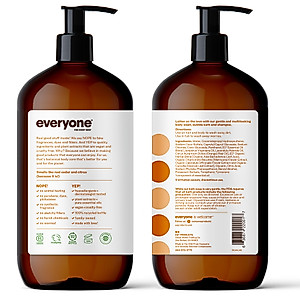 Everyone 3-in-1 Soap, Body Wash, Bubble Bath, Shampoo, 32 Ounce (Pack of 2), Cedar and Citrus, Coconut Cleanser with Organic Plant Extracts and Pure Essential Oils (Packaging May Vary)