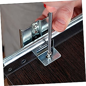 WOONEKY Keyboard Rails Keyboard Tray 1 Pair Full Slide Thickness White Construction Side Bearing Inches Mounting Furniture Stand Slide-Out Out Duty Steel Metal Mount Track Drawer