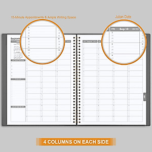 2023 Weekly Appointment Book - Daily Hourly Planner 2023, January 2023- December 2023, 8.4" x 10.6", 15-Minute Interval, Flexible Soft Cover, Twin-Wire Binding, Perfect for Your Life