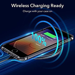 ESR for iPhone SE (2022) Case, iPhone SE (2020) and iPhone 8, Military-Grade Protection, Shock-Absorbing Corners, Yellowing-Resistant Back, Phone Case for SE 3/2, Air Armor Case, Clear Black