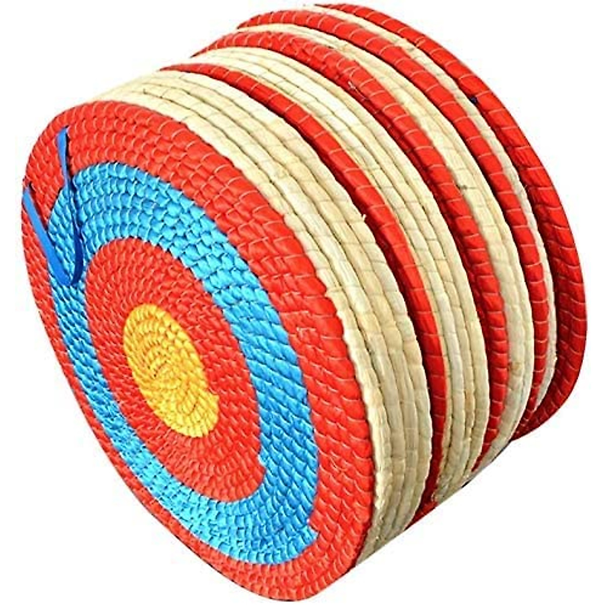AMEYXGS 4-Ring Bullseye Archery Shooting Target Handmade Traditional Straw Target 1-5 Layer Target Solid Round for Outdoor Sports Hunting Shooting Practice (1 Layer)