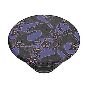 ​​​​PopSockets Phone Grip with Expanding Kickstand, PopSockets for Phone - Black Cat Crossing