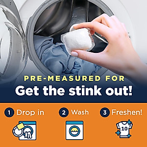 Nature Clean Stink Bomb Odor Remover Pacs for Laundry, 10 Count