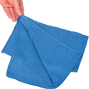 Global Industrial 50 Lb. Box 100% Cotton Huck Towels, Blue