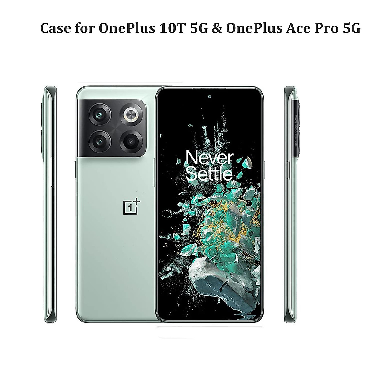 Ftonglogy for OnePlus 10T 5G Case: for OnePlus Ace Pro Phone Case, Slim Carbon Fiber Classic Design Soft Hybrid Shockproof Protective Cover Case for 1+ 10T (Black)