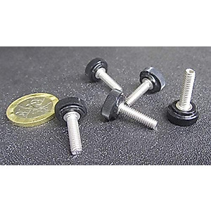 Stainless Plastic Head Knurled Thumb Screws FT 8-32 x .625" Length 25 Pcs